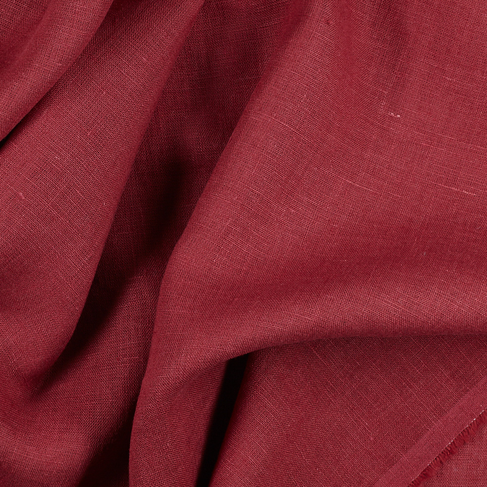 Fabric IL019 All-purpose 100% Linen Fabric Biking Red Fs Signature Finish