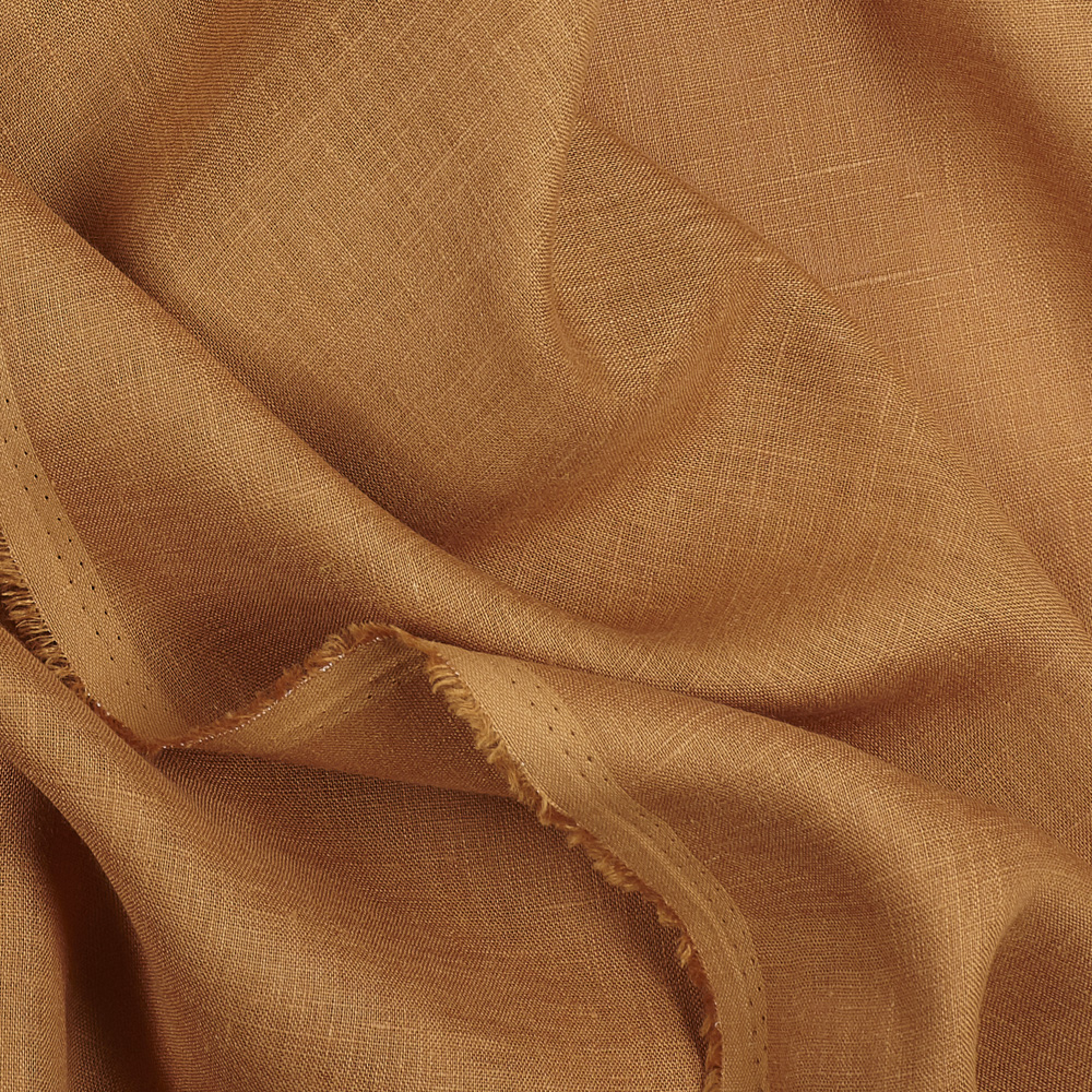 Fabric IL020 100% Linen fabric CAMEL Softened