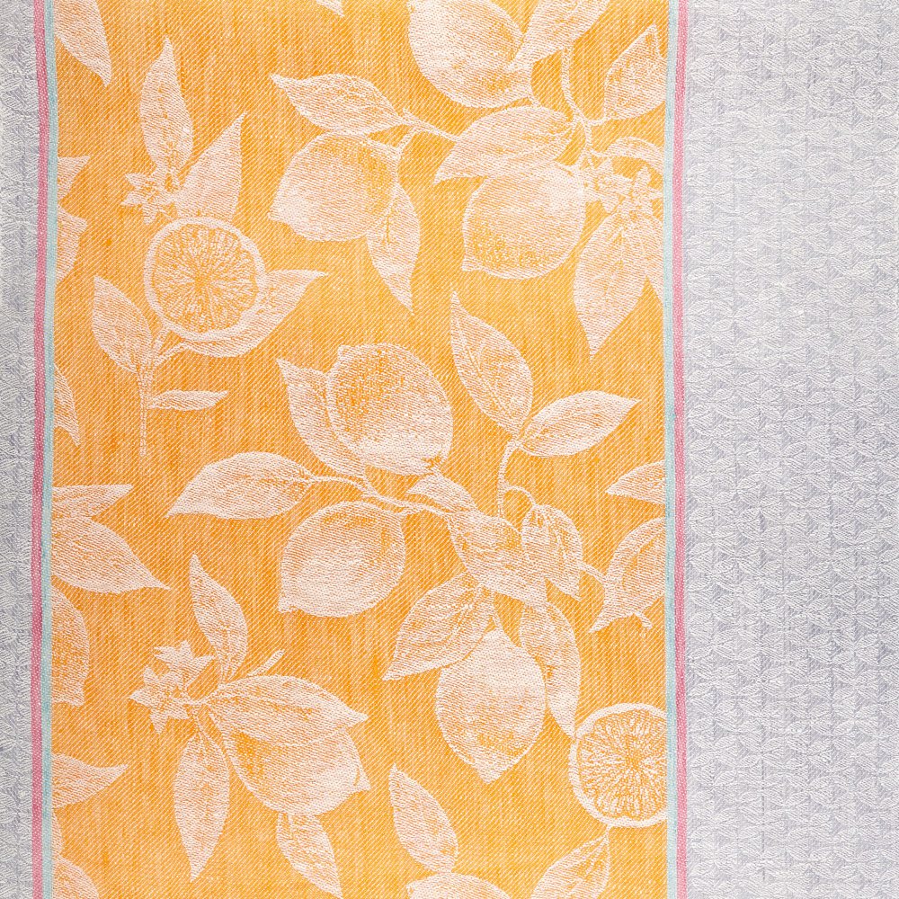 Fabric IL085 100% Linen fabric MLT-13 - LEMONS